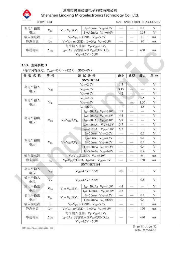 SN74HCT164PWR(LX) datasheet page 10
