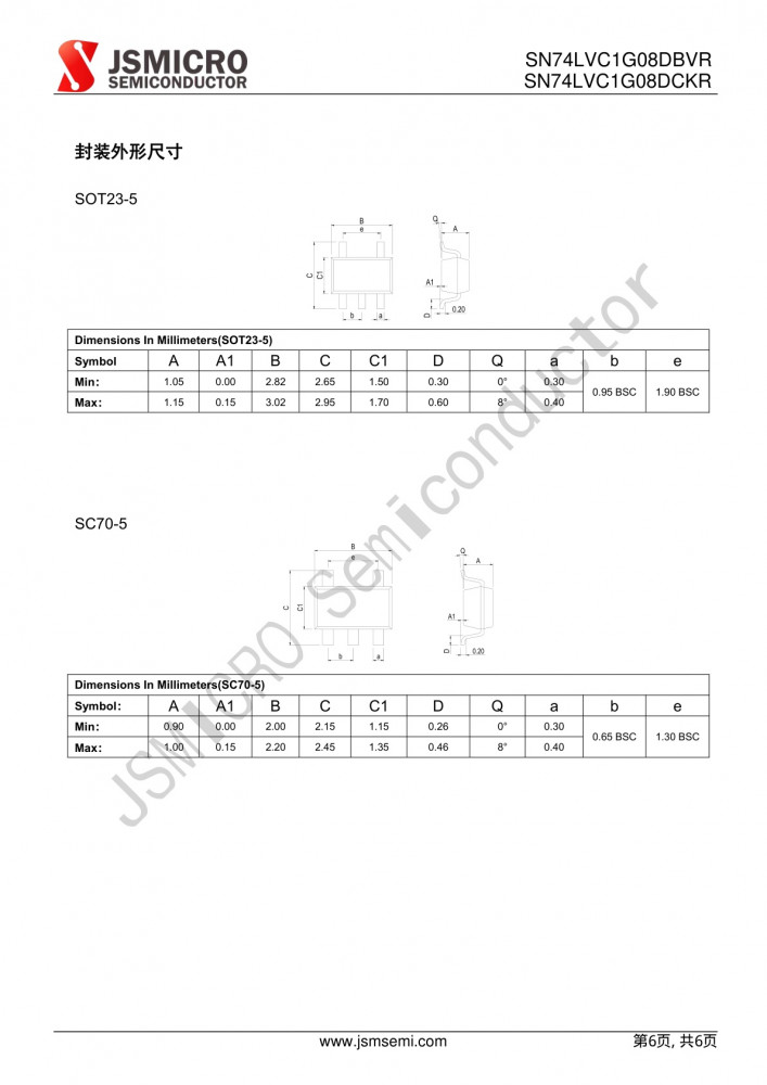 SN74LVC1G08DBVR-JSM datasheet page 6