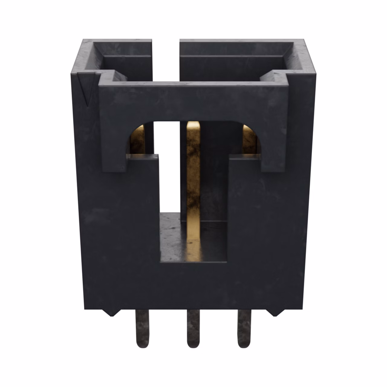 2.54mm Pitch SL Header, Single Row, Vertical, 3.05mm Pocket, Shrouded, 3.81mm Tail Length, 3 Circuits, 0.38µm Gold (Au) Selective Plating, Matte Tin (Sn) Tail Plating for sale