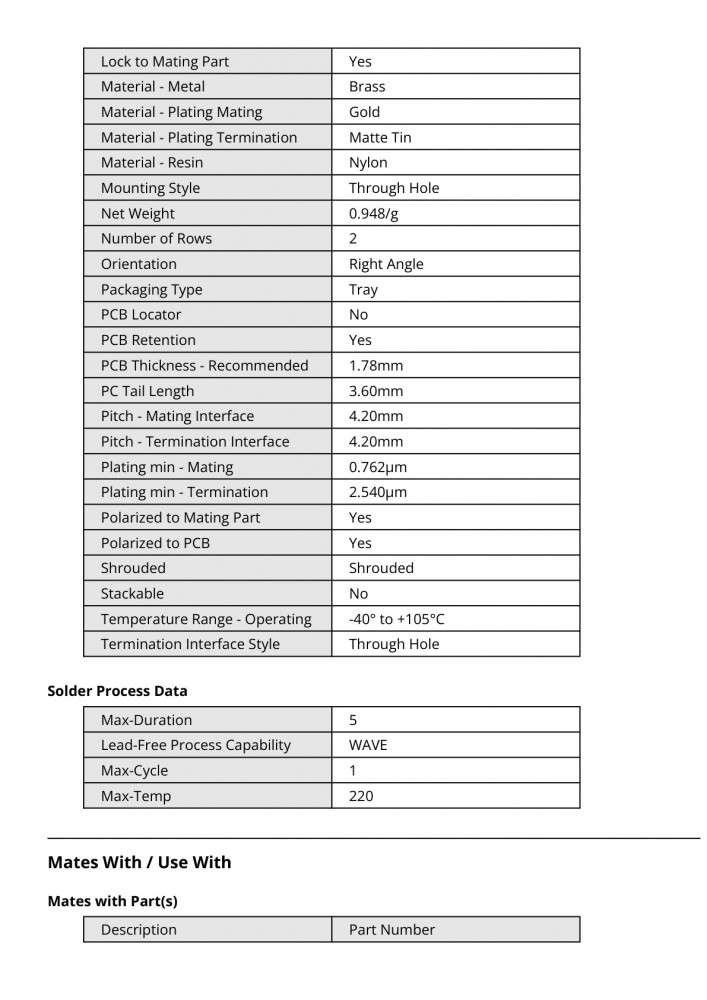 MOLEX Mini-Fit Plus HCS product specification page 3