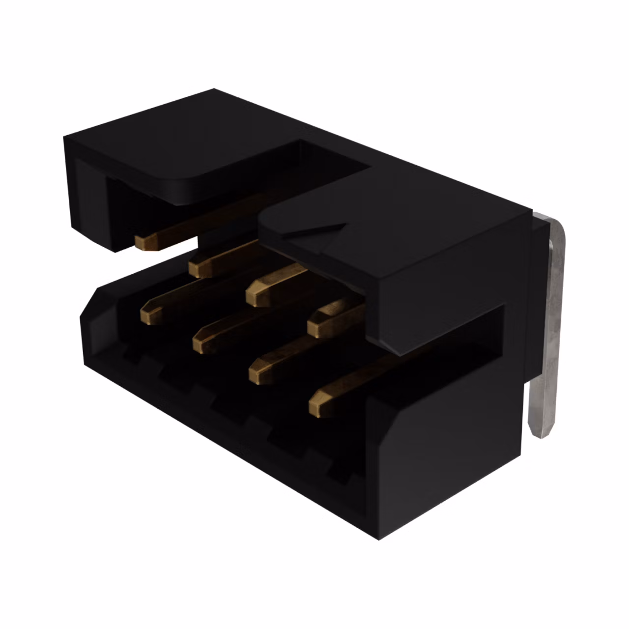 2.00mm Pitch, Milli-Grid PCB Header, Dual Row, Right-Angle, Through Hole, 8 Circuits, 0.76µm Gold (Au) Plating, 2.16mm Tail Length, Dual Side Slots, Center Polarization, Tape and Reel for sale