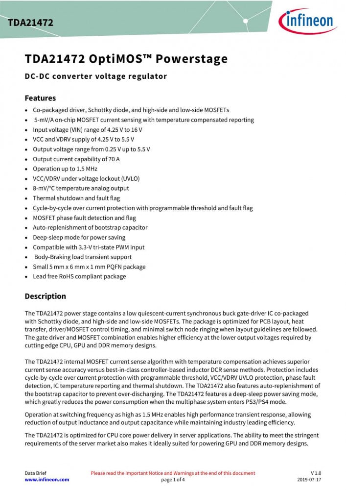 TDA21472 technical document page 1