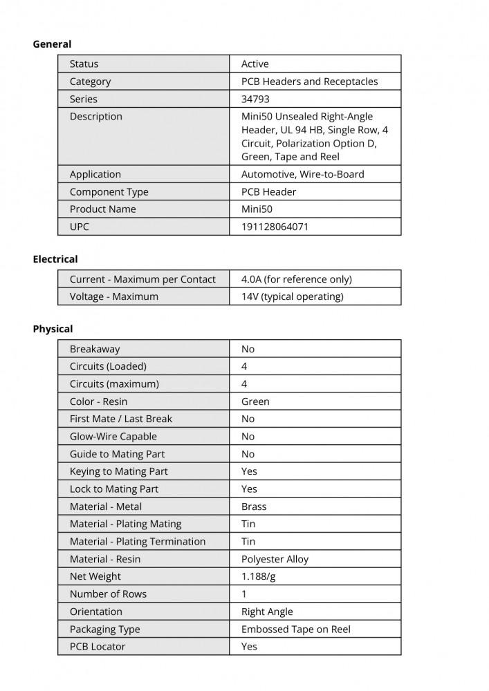 MOLEX 347938043 product document, page 2