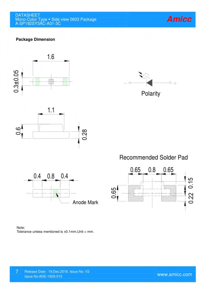 A-SP192SY3AC-A01-3C datasheet page 7