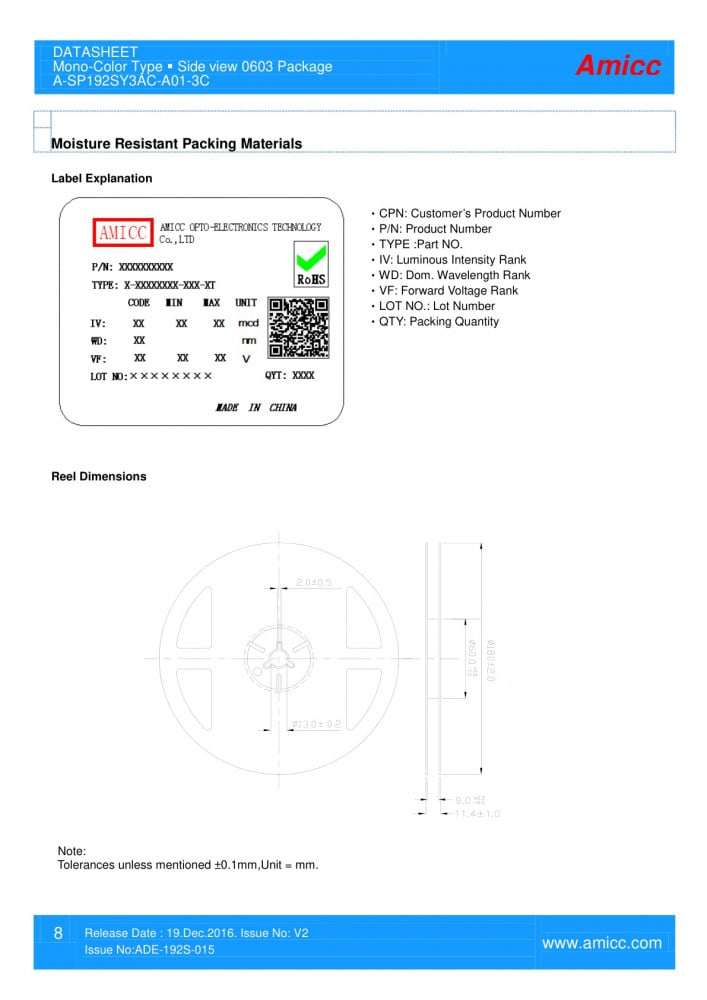A-SP192SY3AC-A01-3C datasheet page 8
