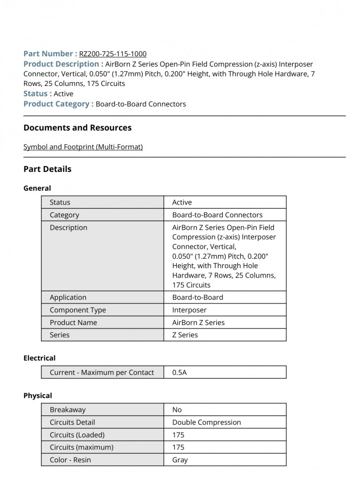 RZ200-725-115-1000 technical document image, page 1