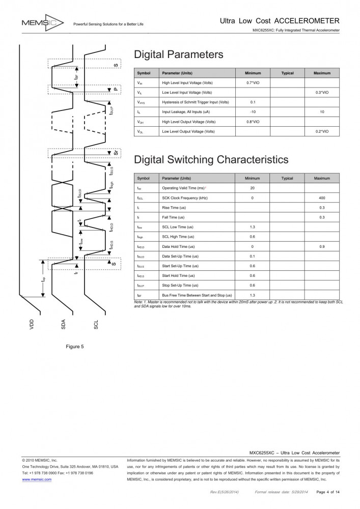 MXC6255XC datasheet page 4