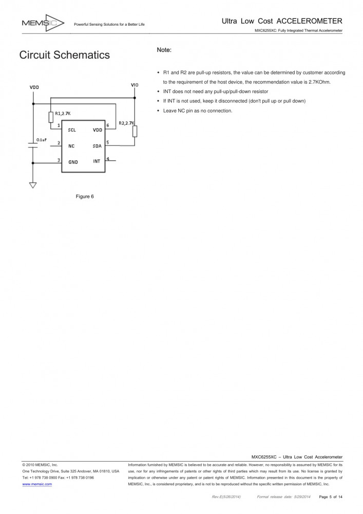 MXC6255XC datasheet page 5