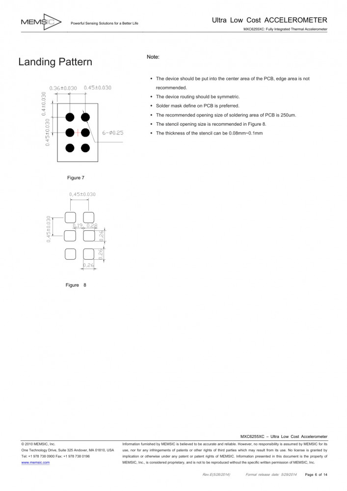 MXC6255XC datasheet page 6