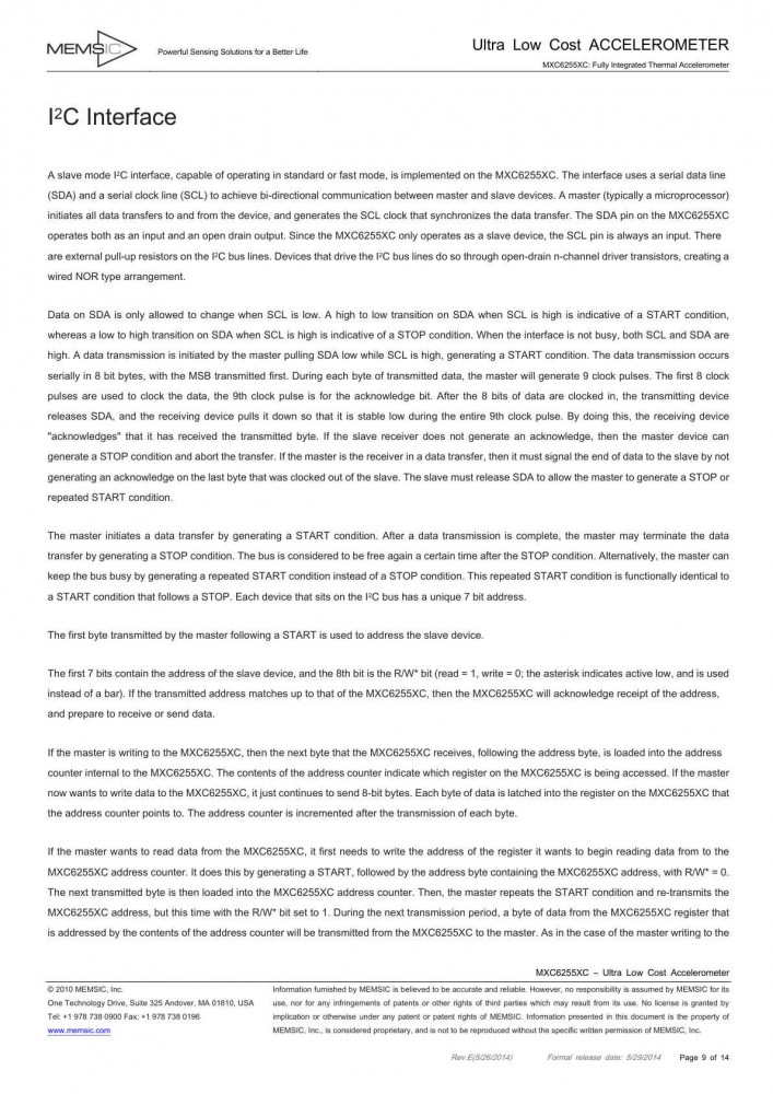 MXC6255XC datasheet page 9