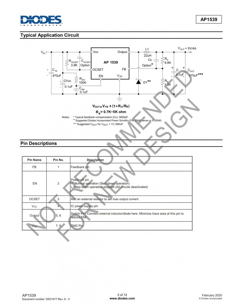 AP1539 datasheet page 2