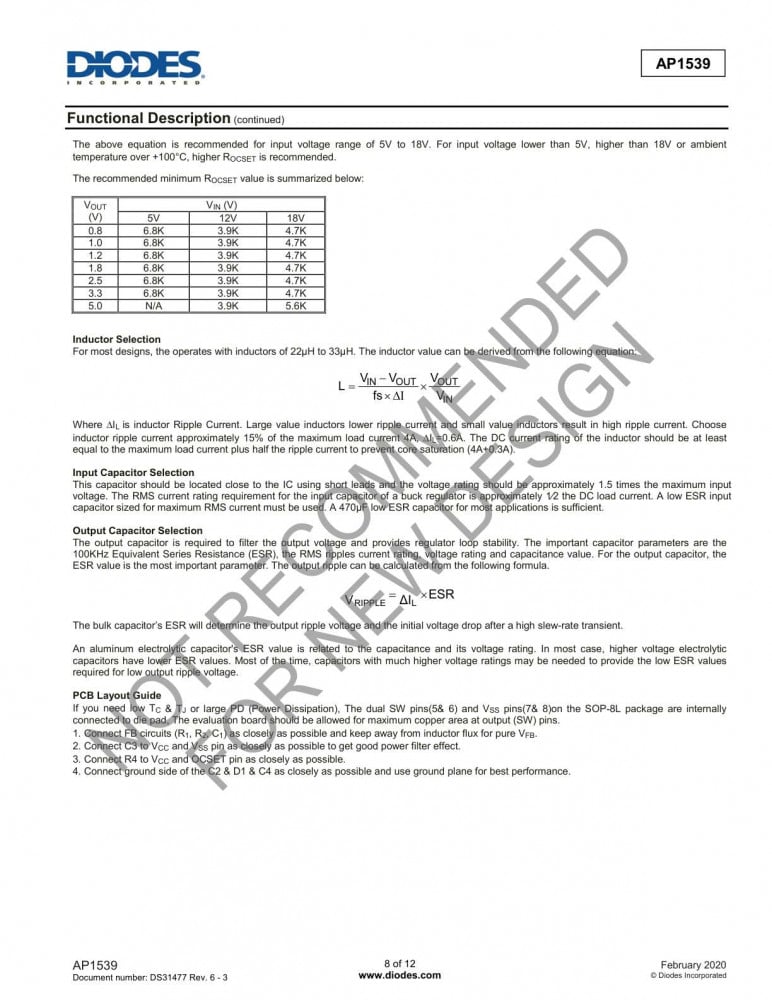 AP1539 datasheet page 8