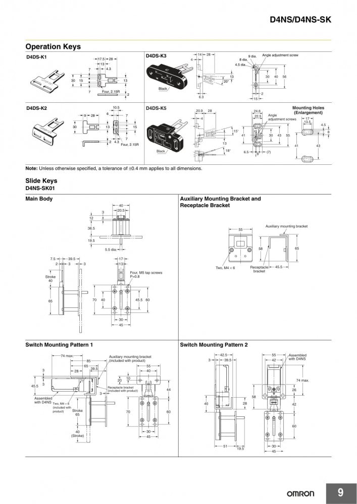 OMRON D4NS D4DS-K2 document page 9