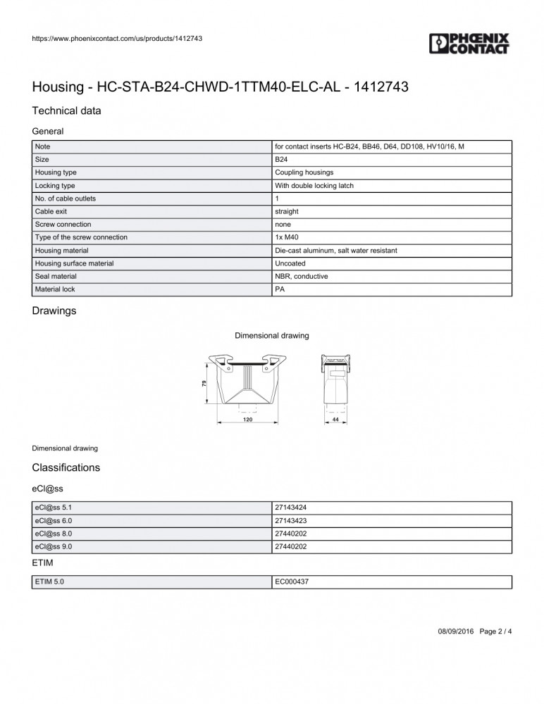 Phoenix Contact 1412743 product documentation page 2