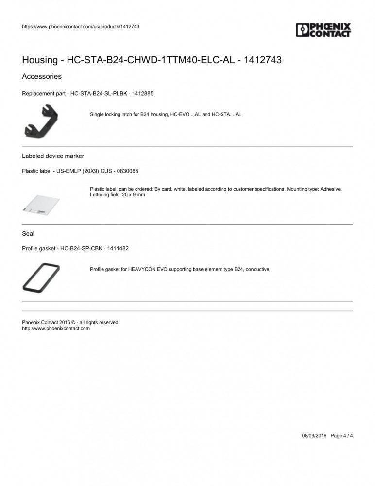 Phoenix Contact 1412743 product documentation page 4