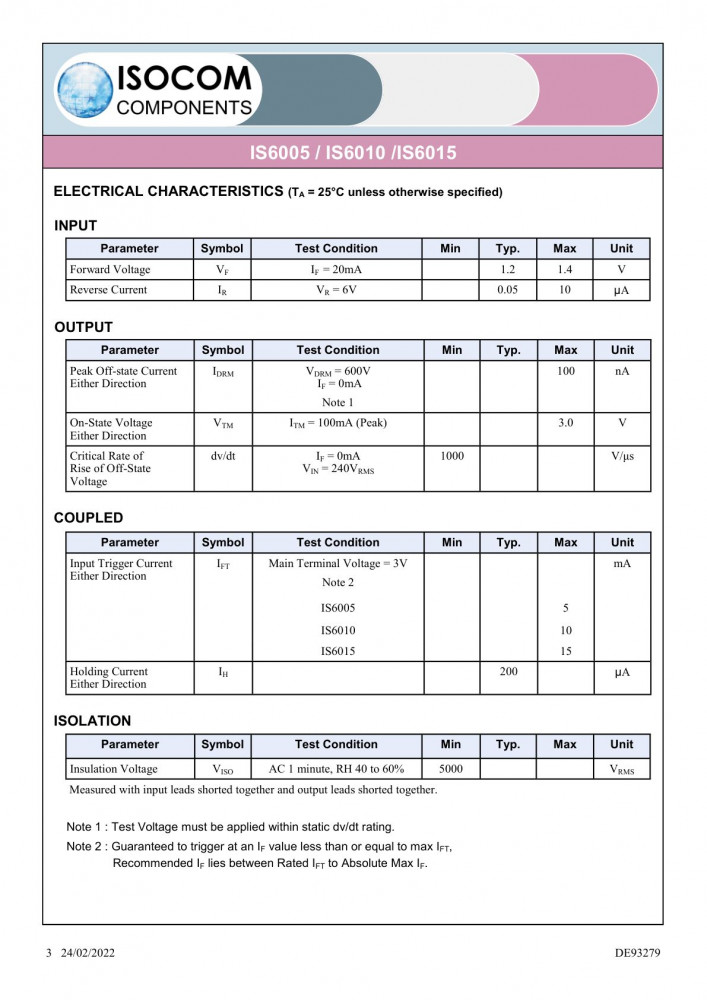 IS6010 datasheet page 3