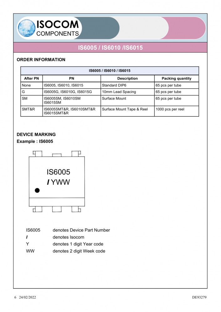 IS6010 datasheet page 6