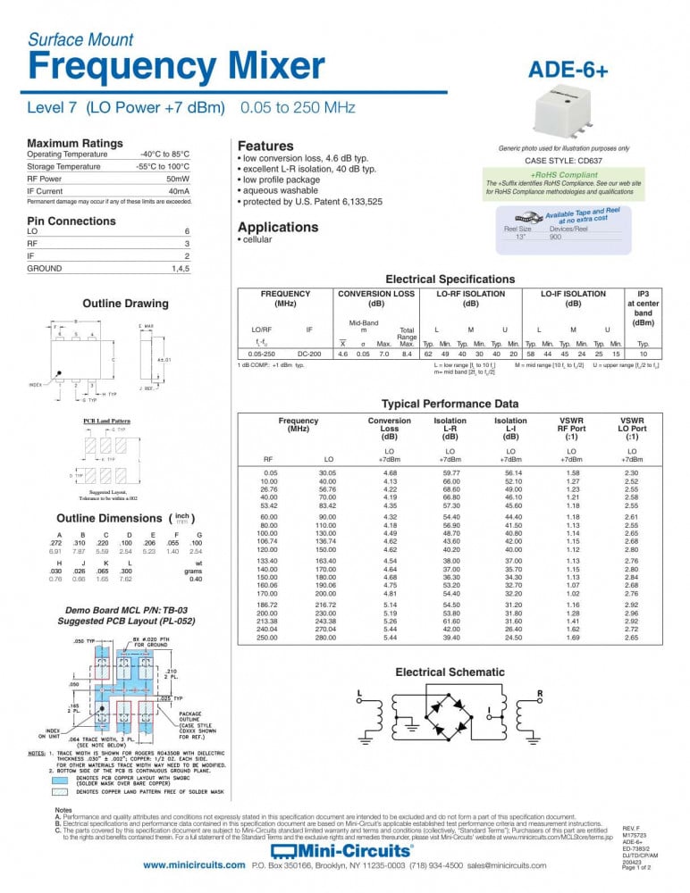 ADE-6+ technical document page 1