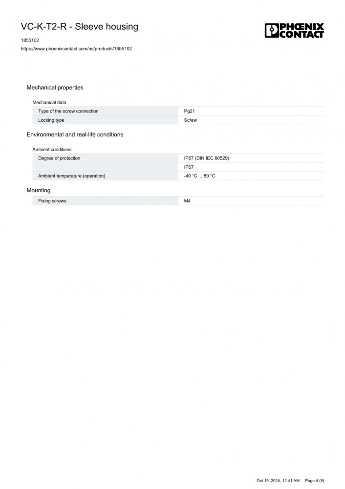 Phoenix Contact 1855102 technical document page 4