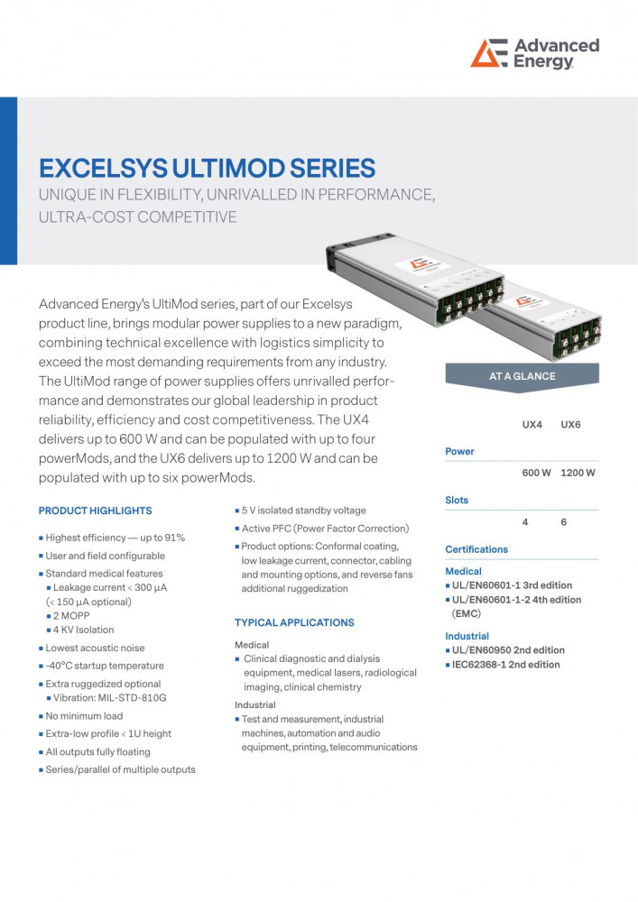 UltiMod product document page 1