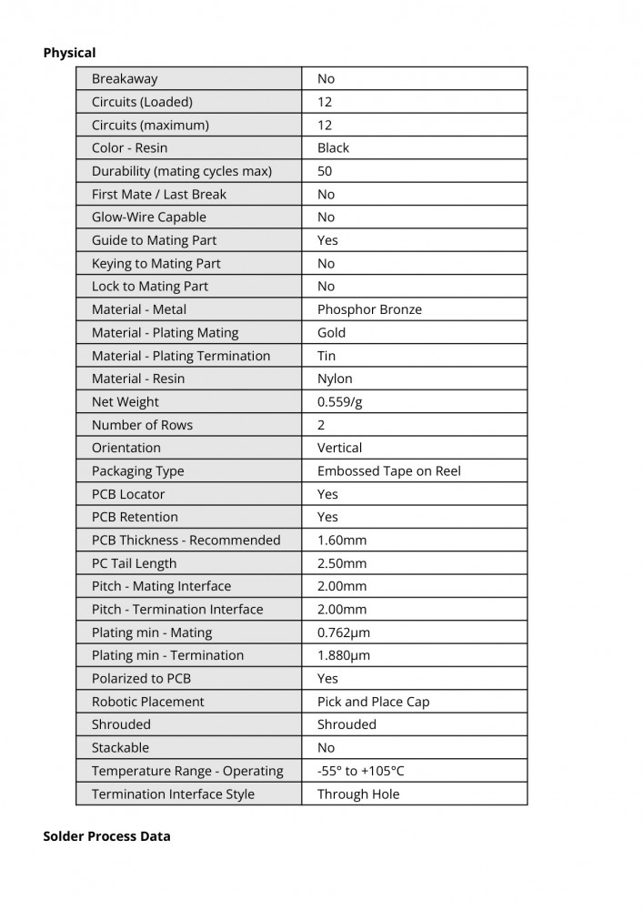 MOLEX 878315558 technical document preview, page 3