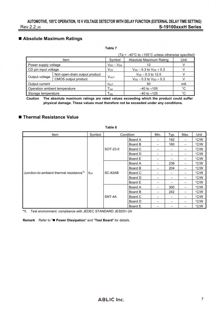 S-19100xxxH datasheet page 7