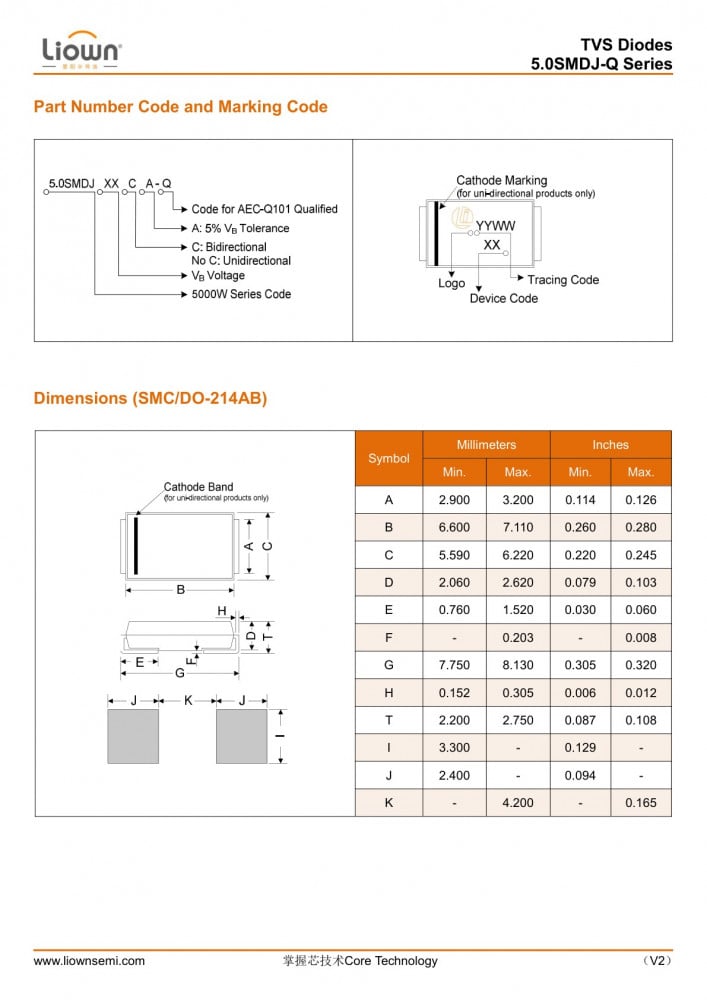 Liown 5.0SMDJ24A-Q datasheet page 6