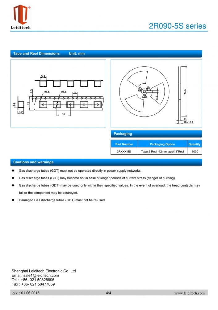 Leiditech 2R090-5S datasheet page 4