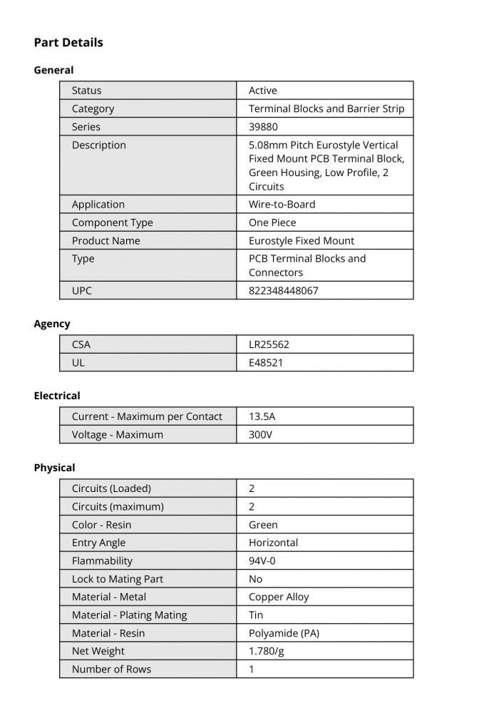 Document page 2 for Molex 398804302