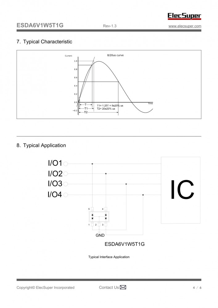 ESDA6V1W5T1G datasheet page 4