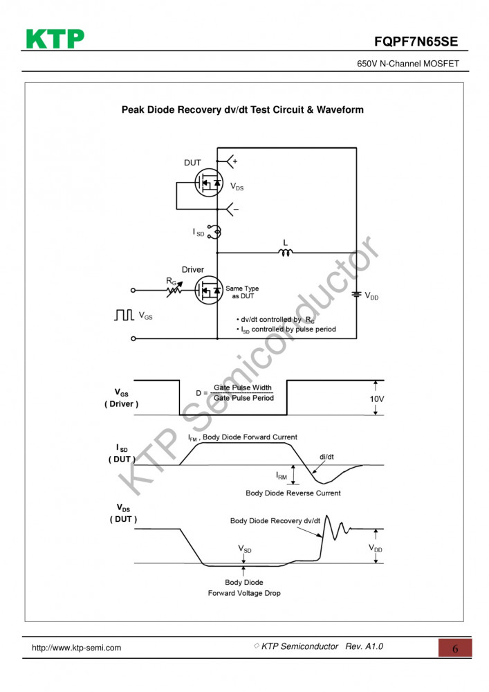 FQPF7N65SE datasheet page 6