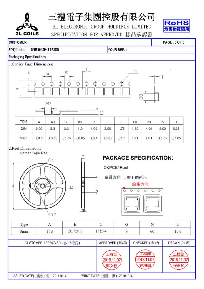 SNR3015K-Series approved specification page 3