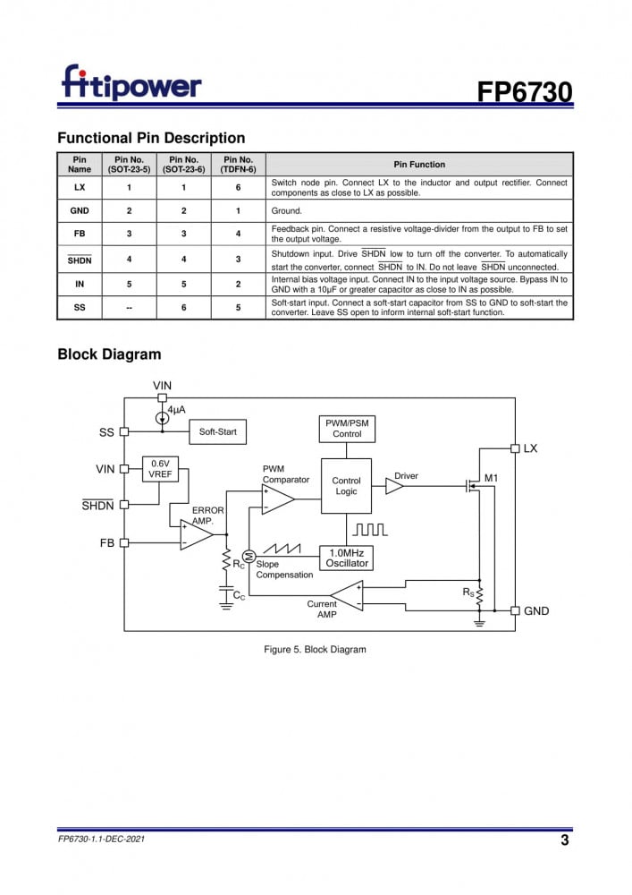 FP6730 datasheet page 3