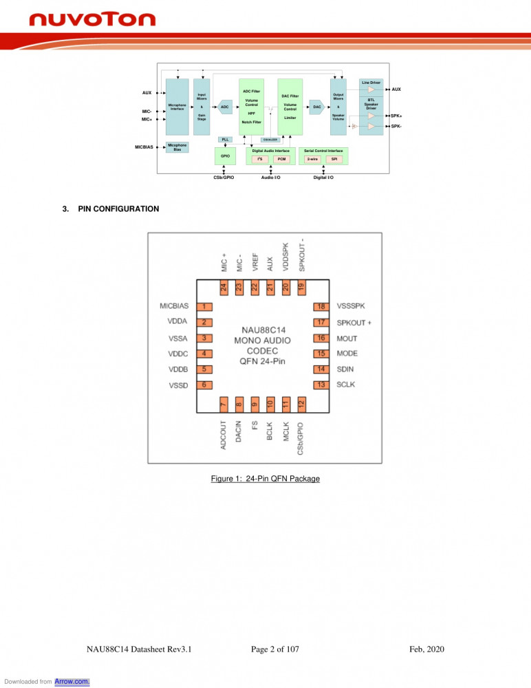 NAU88C14 datasheet page 2