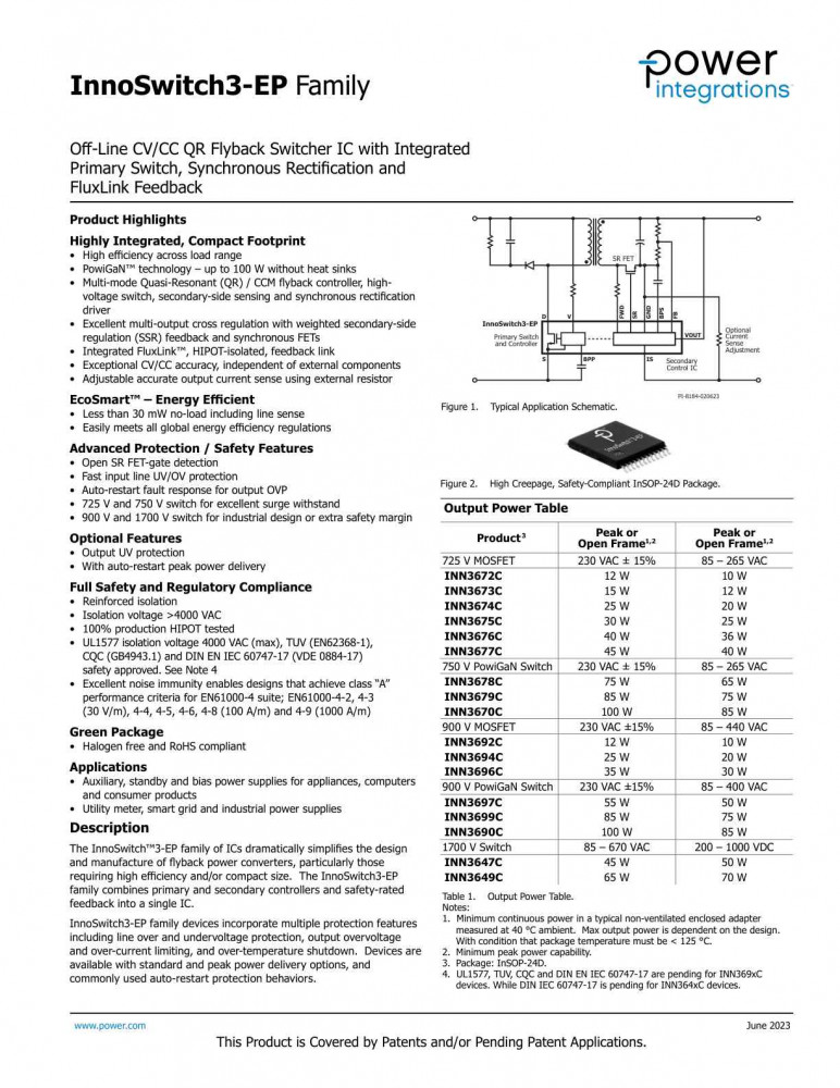 INN3678C-H605-TL datasheet page 1