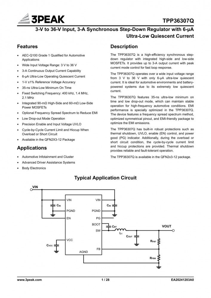 TPP363072Q-FC6R-S datasheet page 1