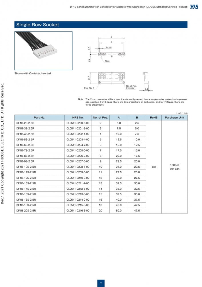 HRS DF1B datasheet page 7