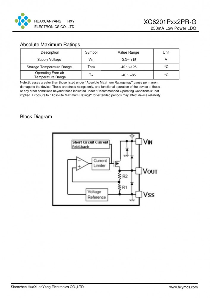XC6201P502PR-G-HXY datasheet page 2