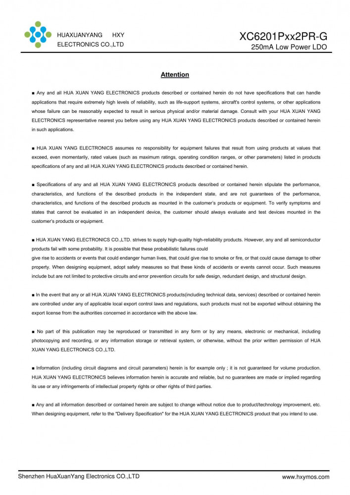 XC6201P502PR-G-HXY datasheet page 6