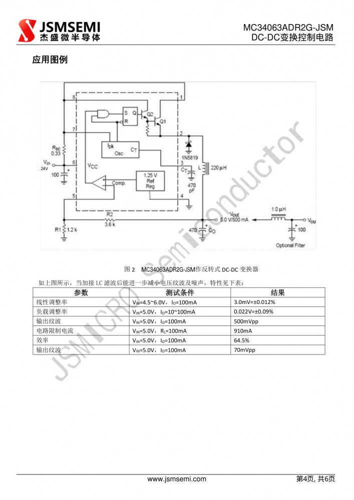 MC34063ADR2G-JSM technical document page 4