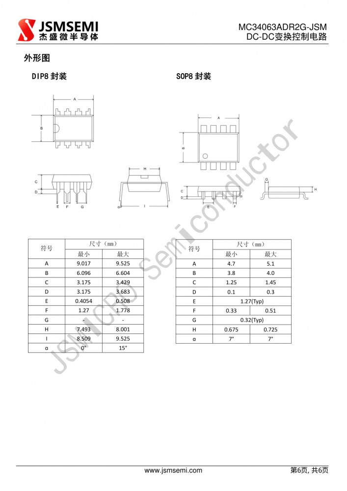 MC34063ADR2G-JSM technical document page 6