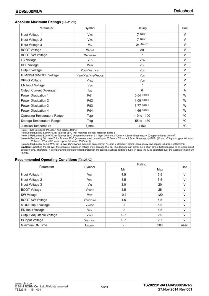 BD95500MUV-E2 datasheet page 5