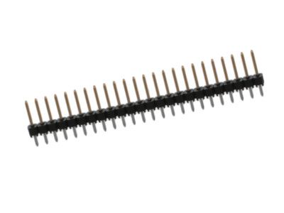 2.54mm Pitch C-Grid III Header, Single Row, Vertical, 20 Circuits, 0.38µm Gold (Au) Selective Plating