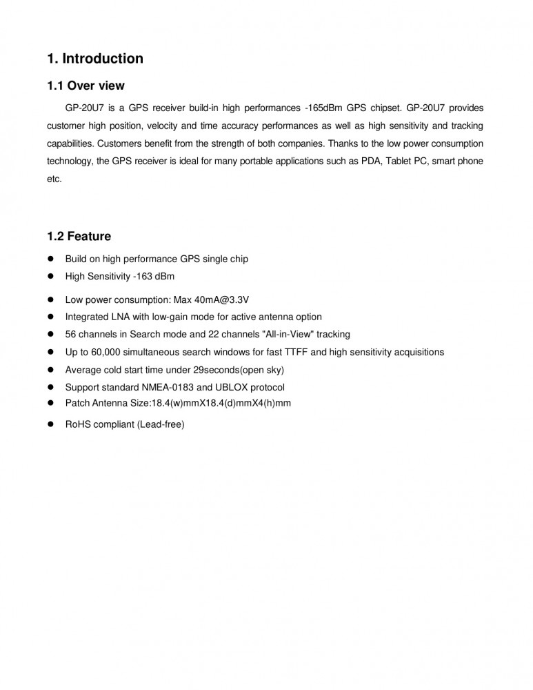 GPS-13740 technical document page 1