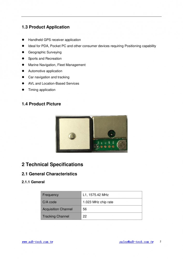GPS-13740 technical document page 2