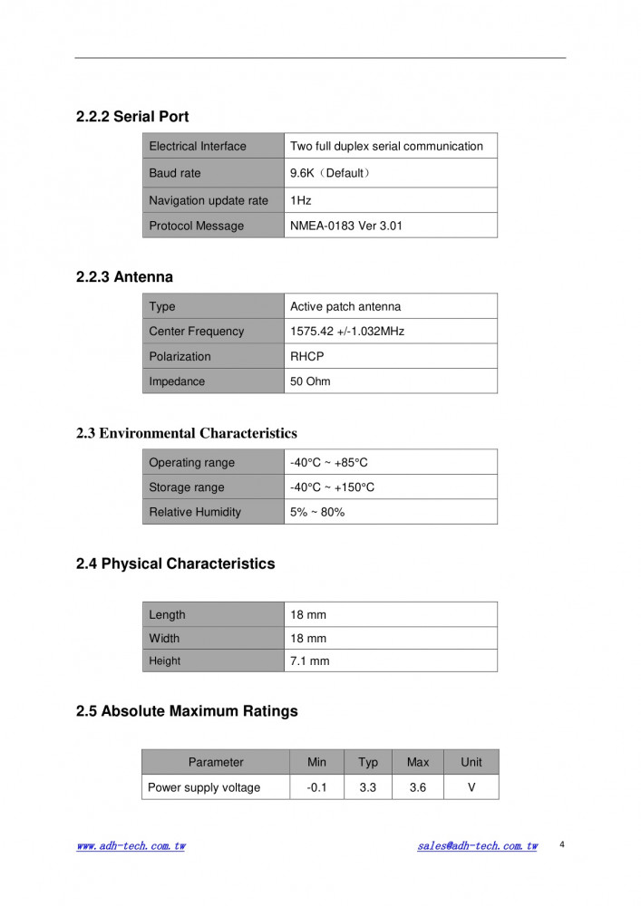 GPS-13740 technical document page 4