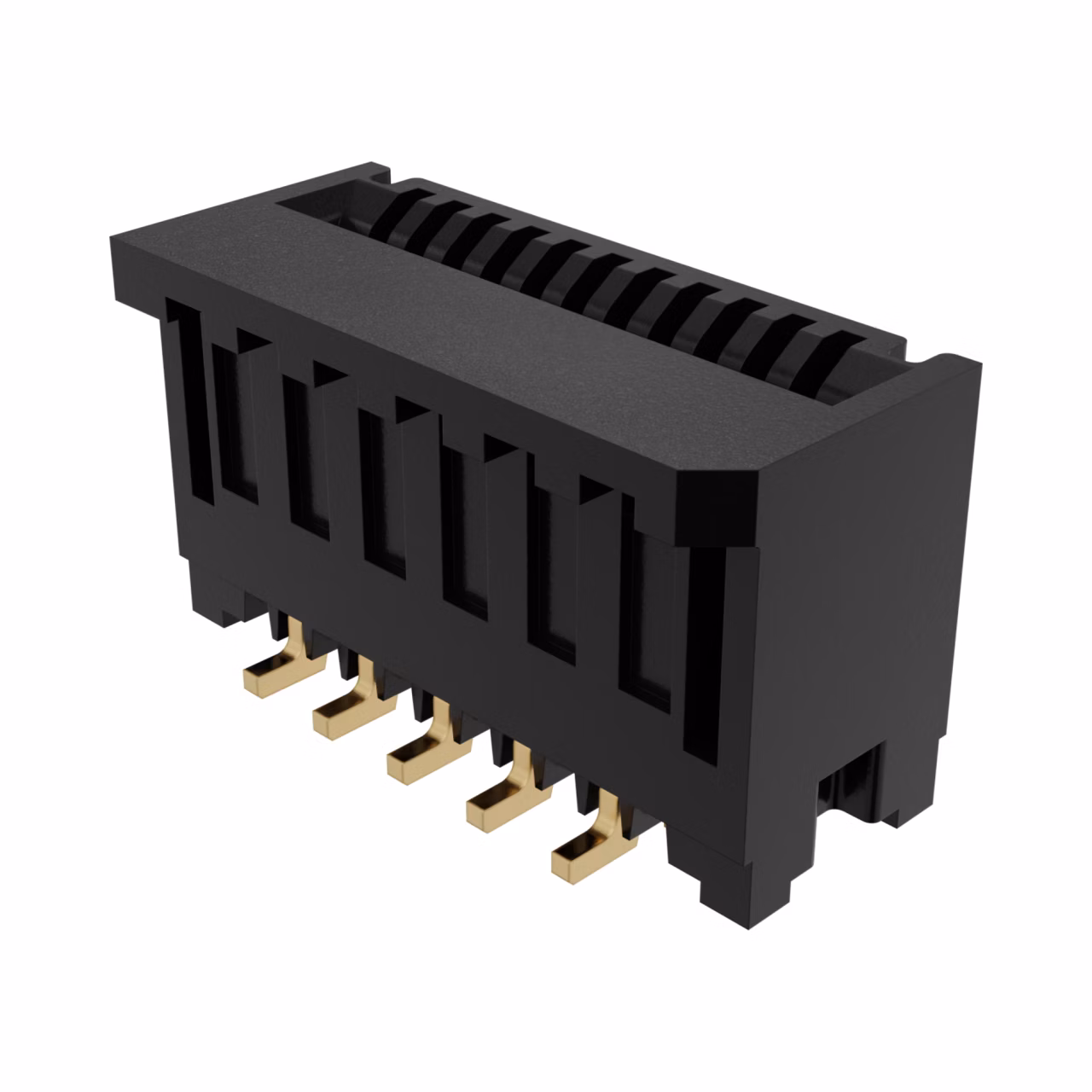 Easy-On FFC/FPC Connector, 0.50mm Pitch, Surface Mount, Vertical, Non-ZIF, Standard Footprint, Gold Plating, Black, 11 Circuits for sale
