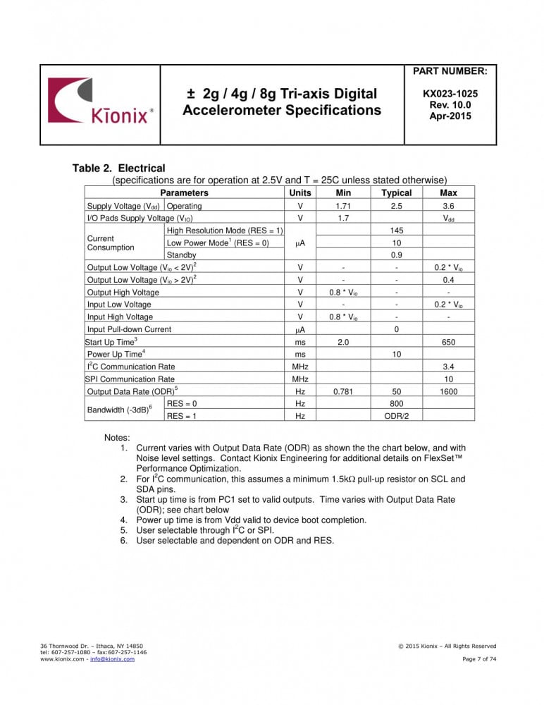 KX023-1025 technical document page 7