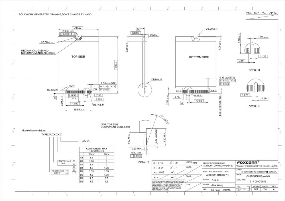 FOXCONN AS0BC51-R15BB-7H drawing page 2