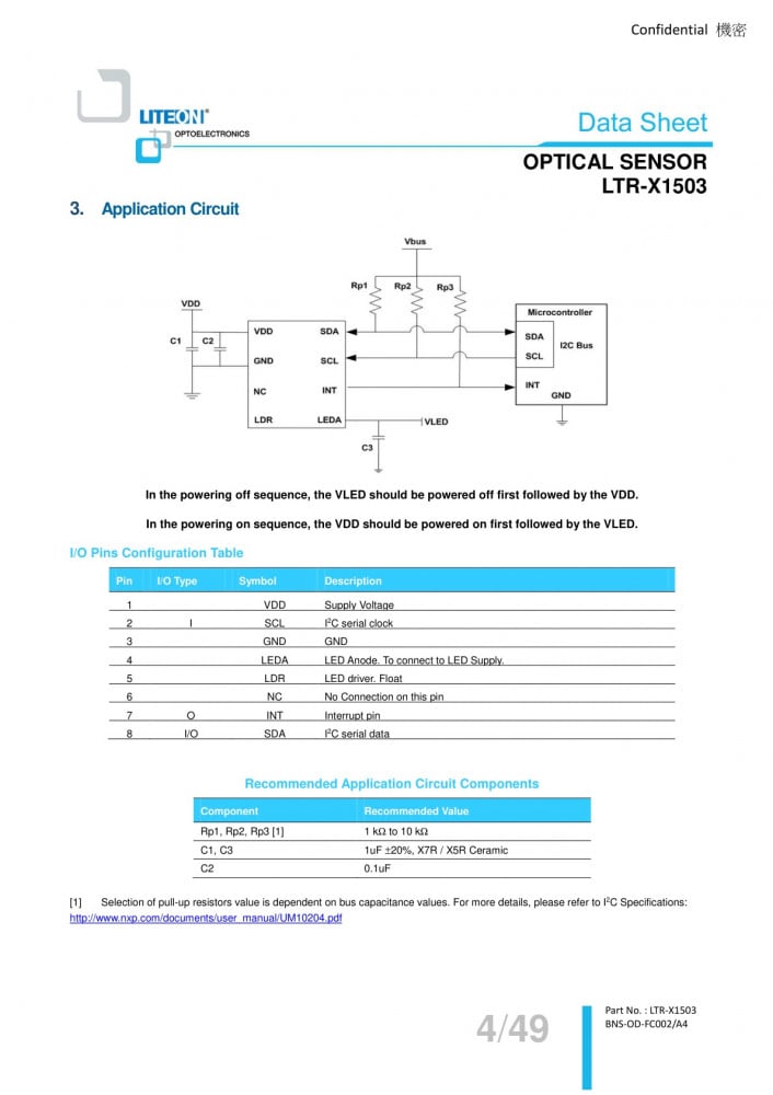 LTR-X1503 datasheet page 5